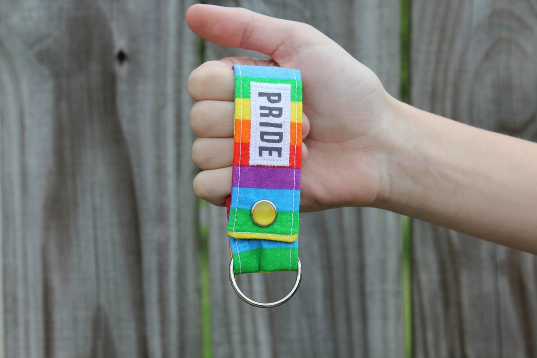 PRIDE Rainbow Keychain, Blessing Band Key Fob - Etsy