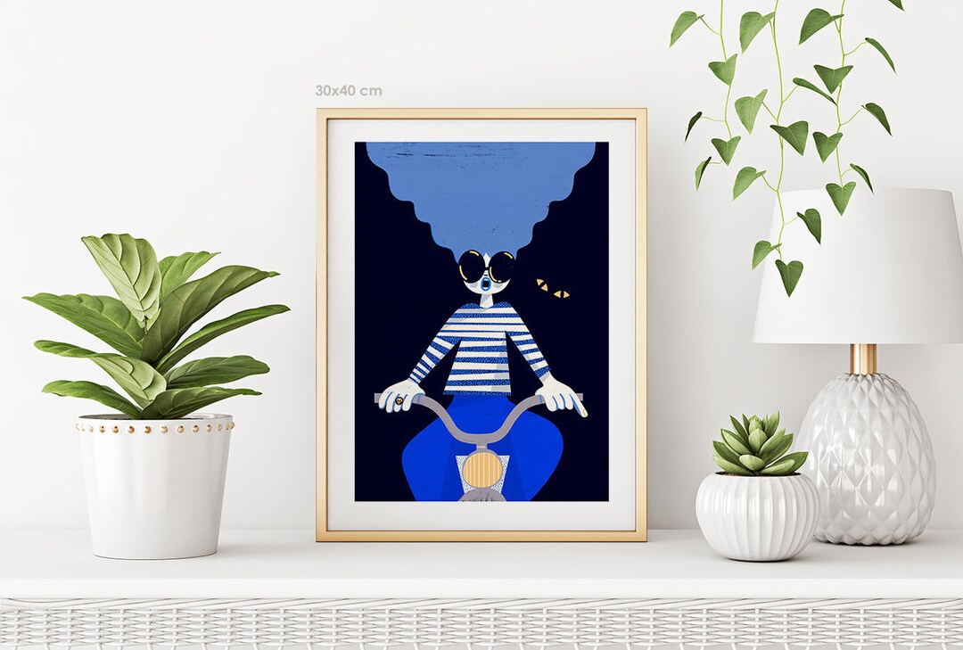 Illustration Giclee Print: Midnight Ride. Fine Art Print on Archival ...