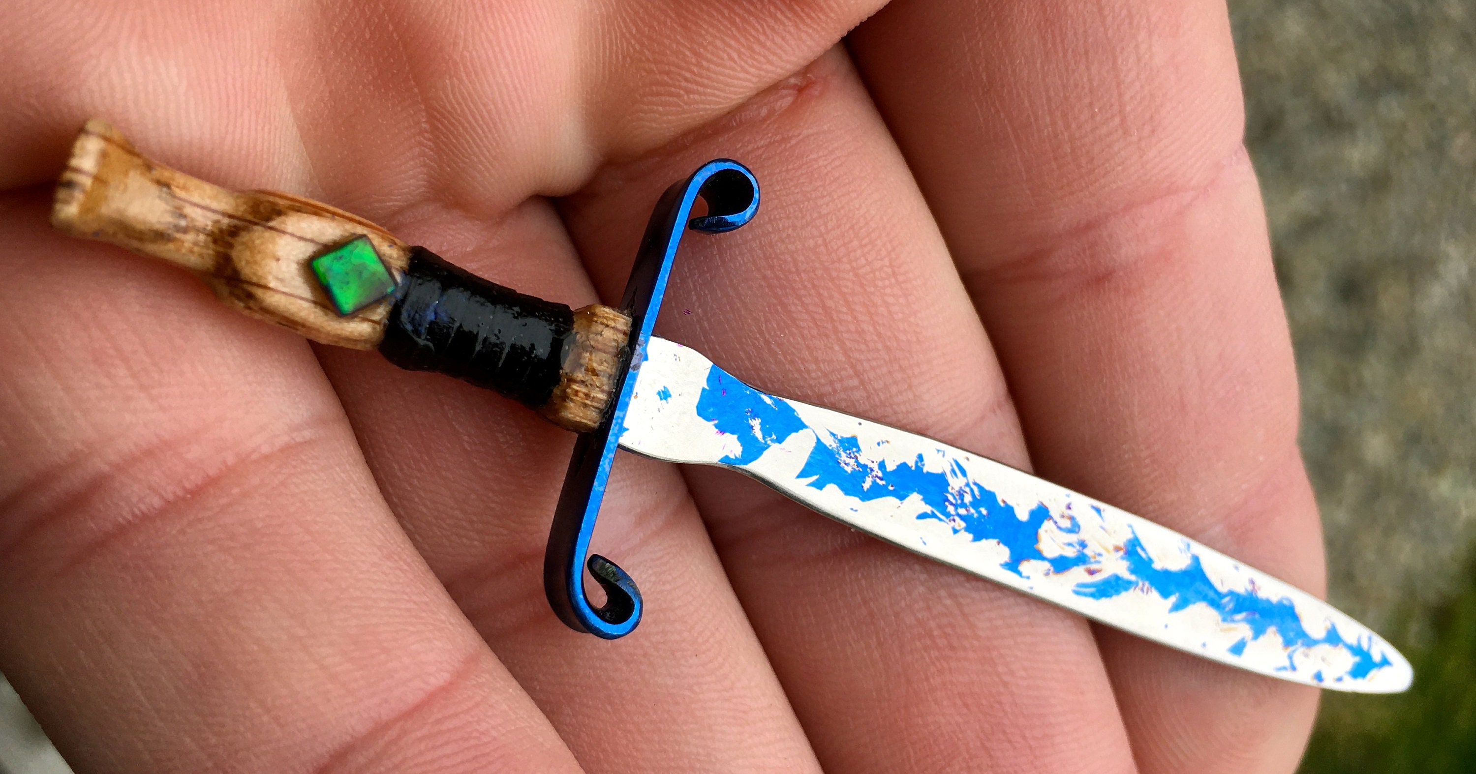 Cold Forged Anodized Grade 2 Titanium Sword From 1/8 Round - Etsy