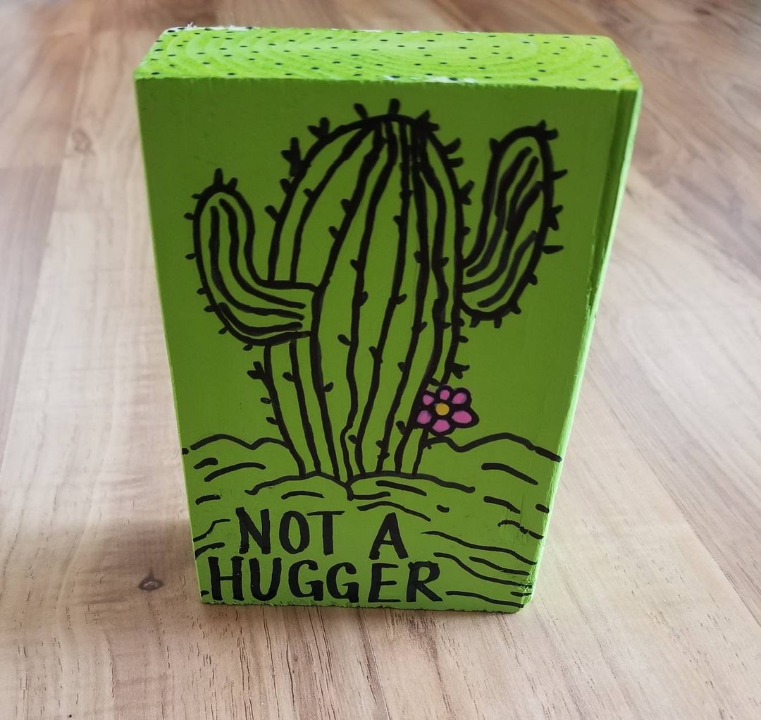 Not A Hugger Wooden Sign - Etsy