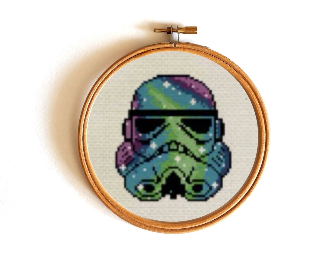 Rainbow Galaxy Small Stormtrooper Cross Stitch - Etsy