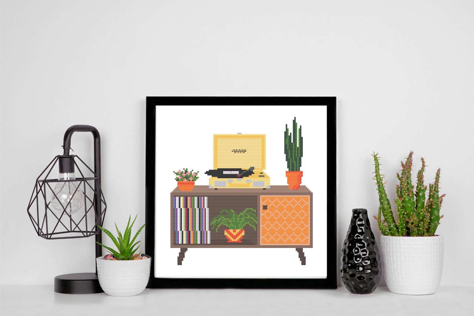 Yellow Record Player Cross Stitch Pattern - Etsy