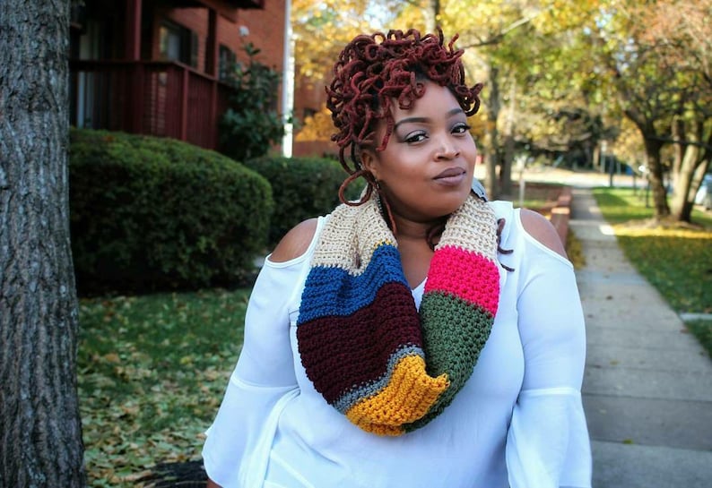 Handmade Custom Crochet Infinity Scarf - Etsy