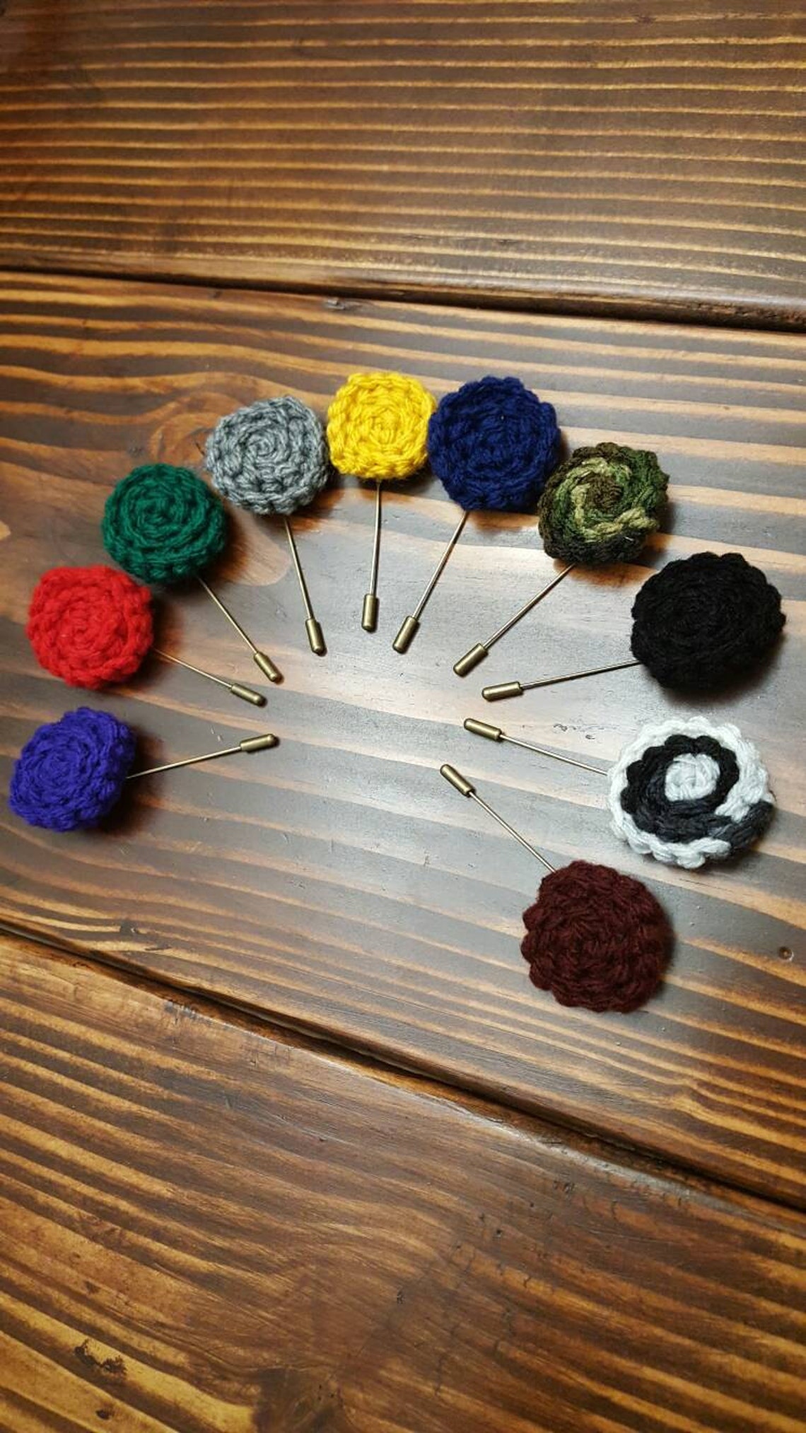 Crochet Lapel Pin/accent Flower/ Lapel Pin/ Flower Pin | Etsy