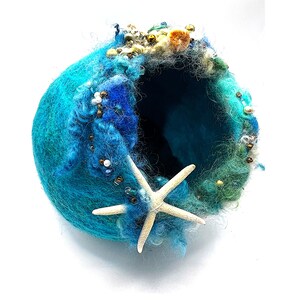 The Reef Handcrafted Felted Wool Fiber Vessel/bowl/decorative Sculpture ...
