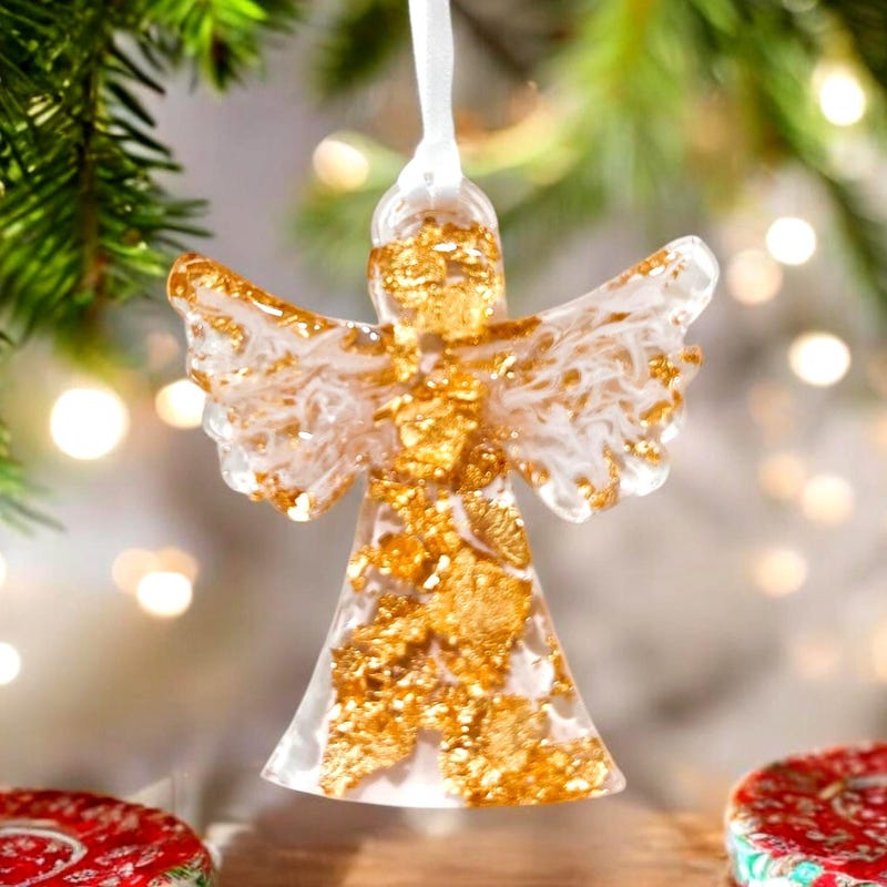 Gold Angel Ornaments - Etsy