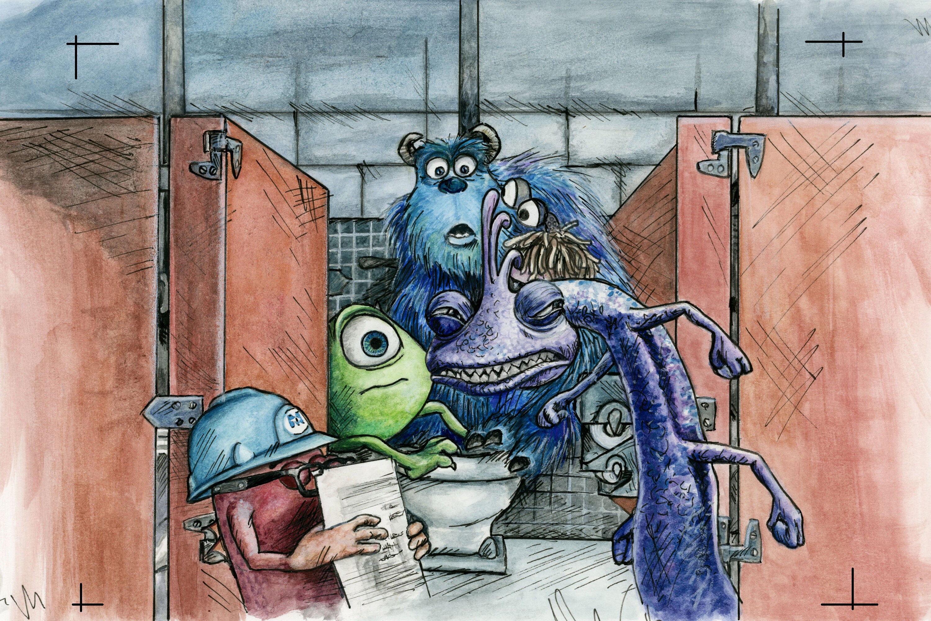 Monsters, Inc Bathroom Scene - Etsy