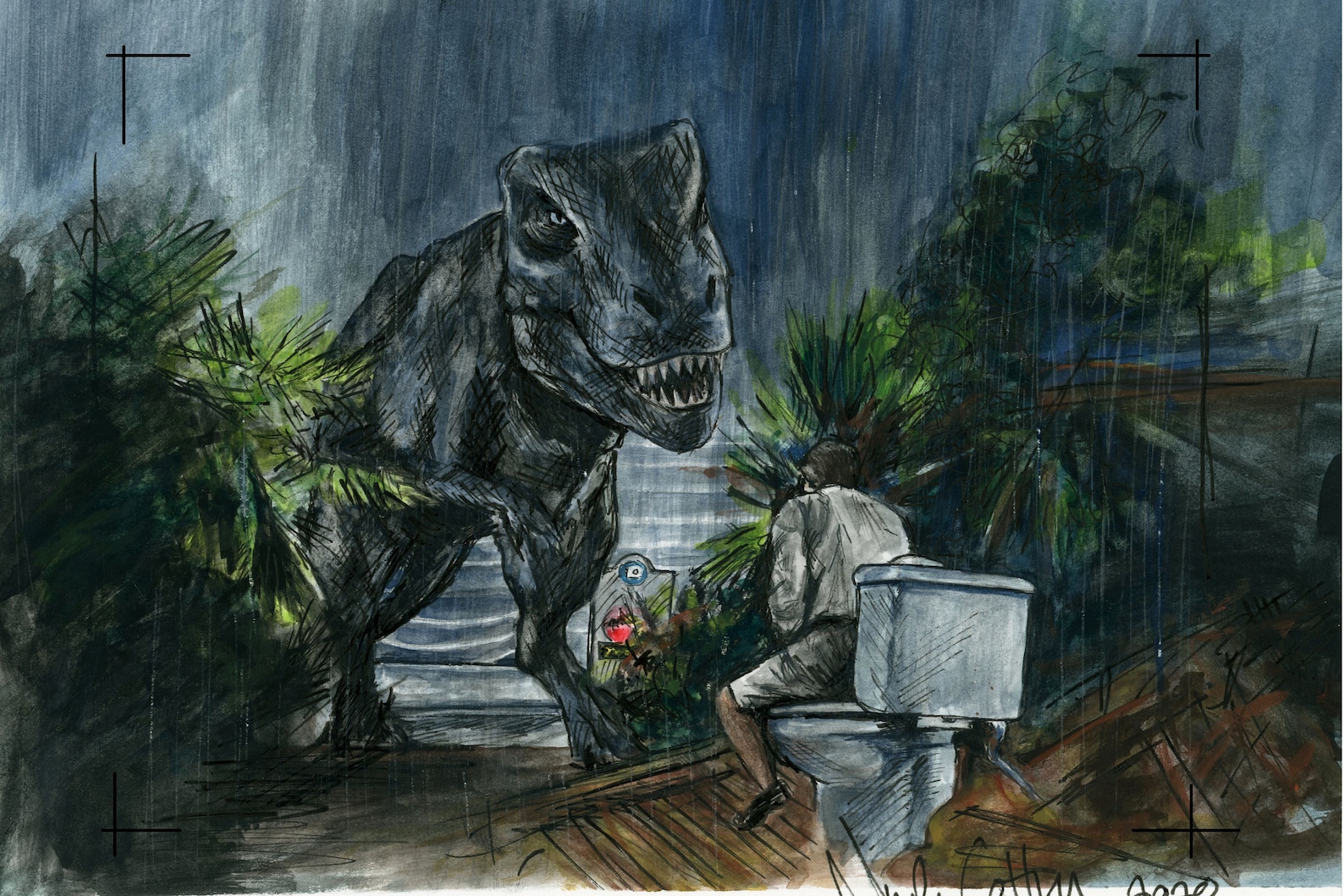 Jurassic Park Toilet Scene - Etsy