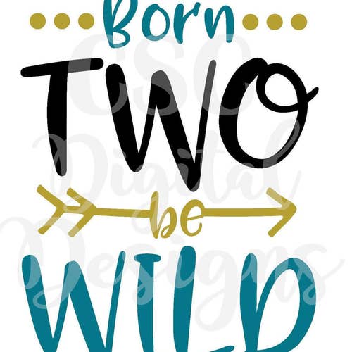 Two Wild SVG Cut File Second Birthday Cake Cupcake Topper | Etsy