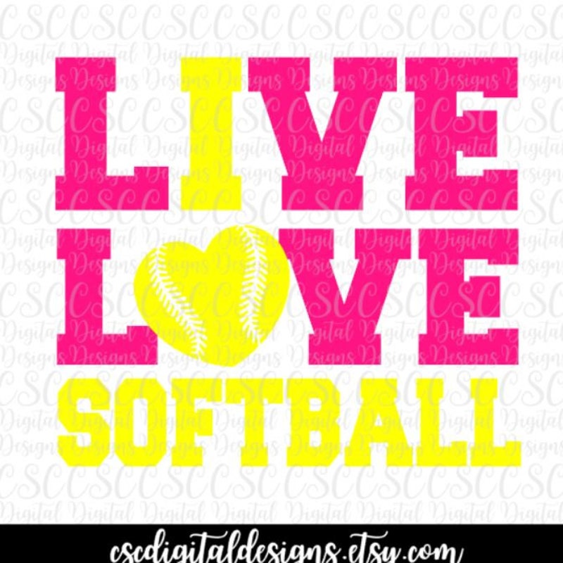 Softball Cut File - Etsy