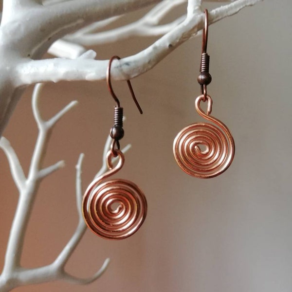 Copper Earrings - Etsy