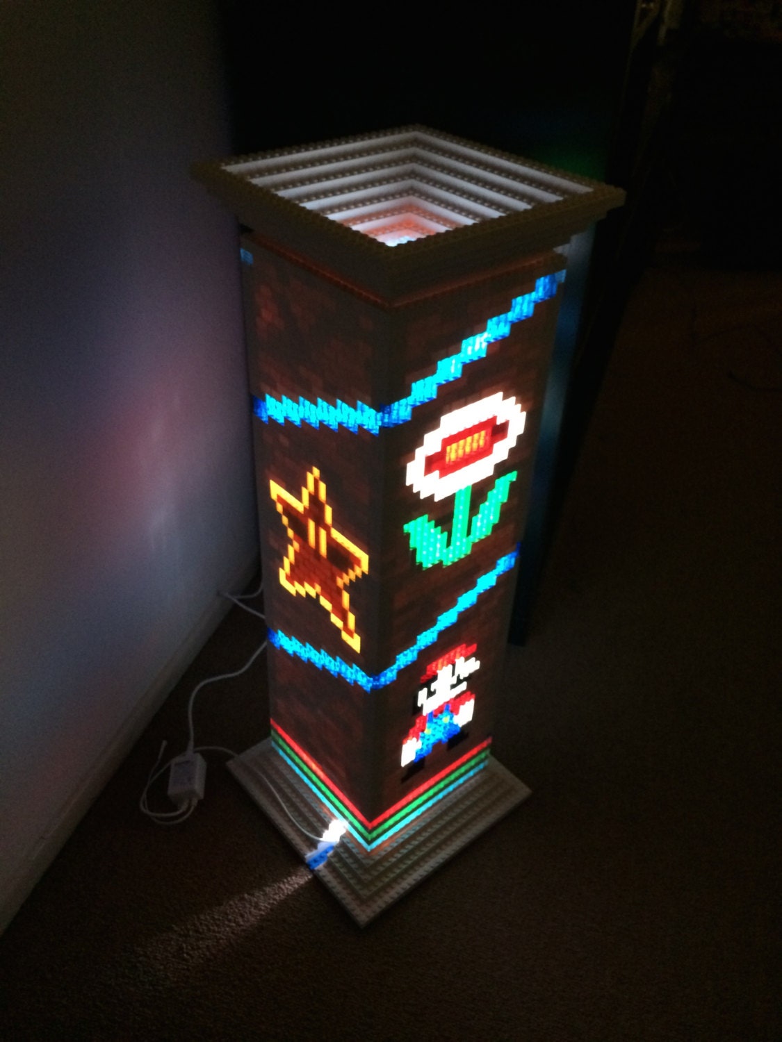 Mario Brothers Themed Lego Lamp/night Light - Etsy
