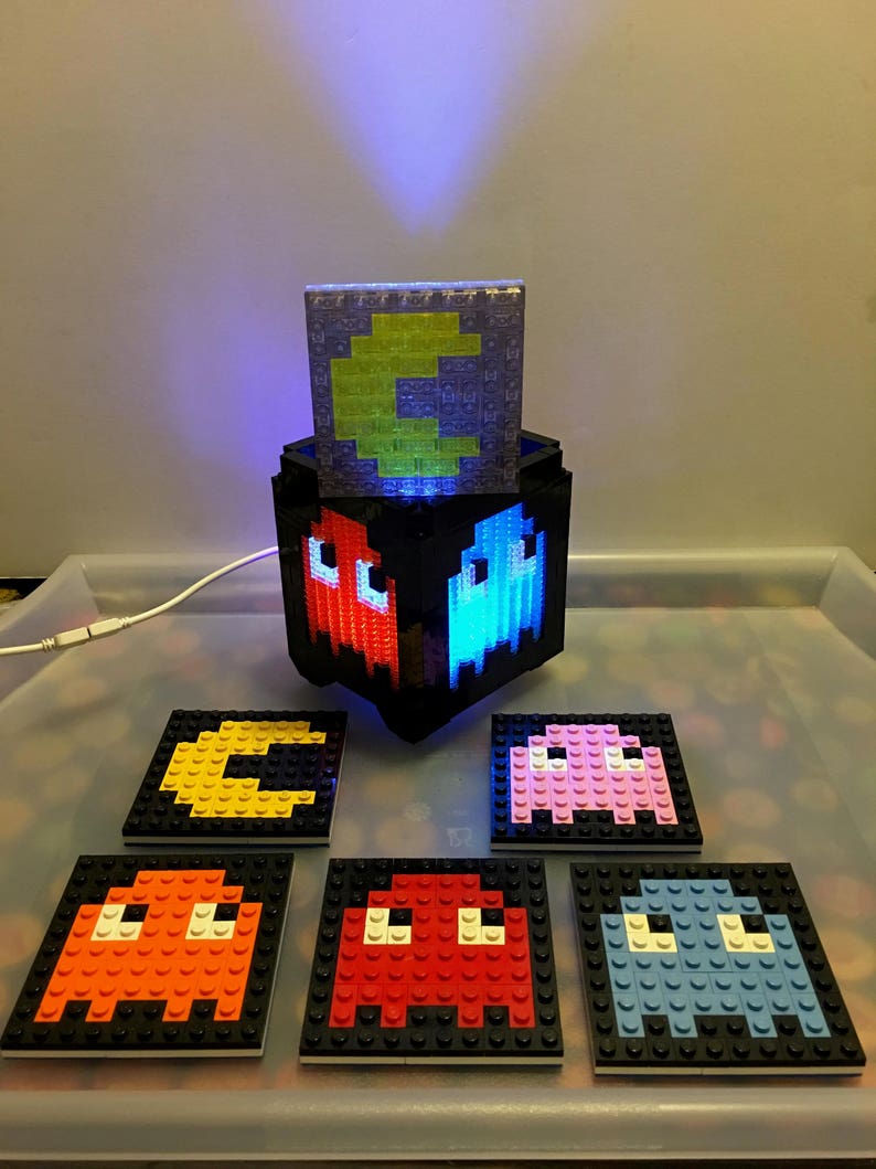LEGO Pacman Light W/ Built in Coasters - Etsy