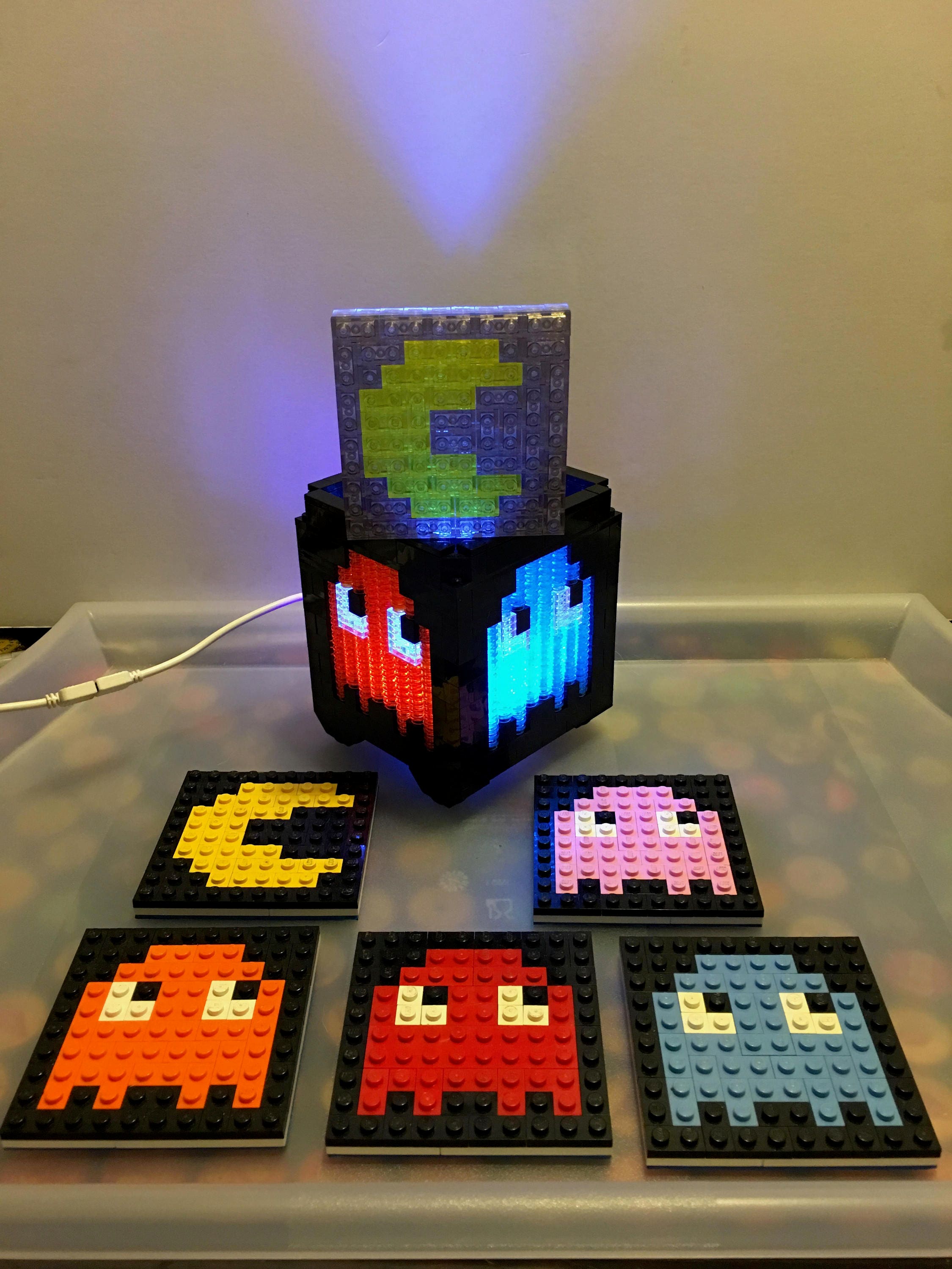 LEGO Pacman Light W/ Built in Coasters - Etsy