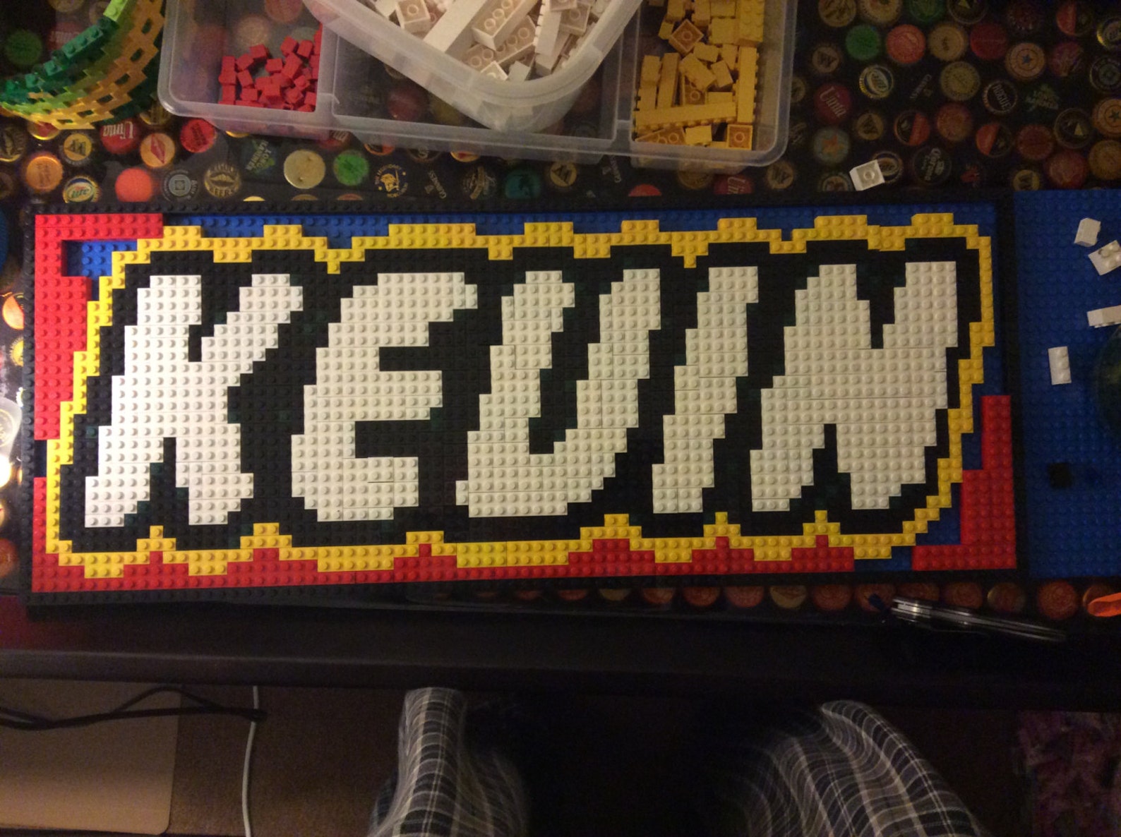 Custom Name LEGO Mosaic your Name in LEGO Font - Etsy