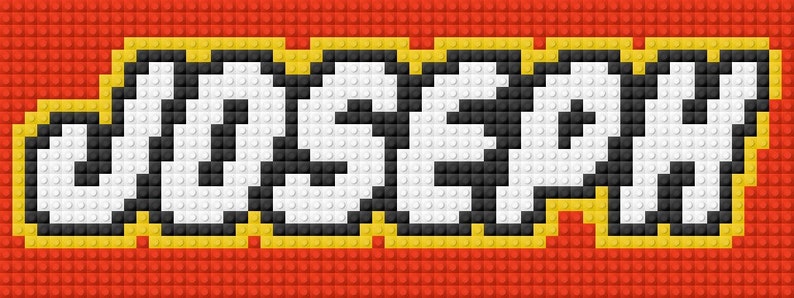 Custom Name LEGO Mosaic your Name in LEGO Font - Etsy