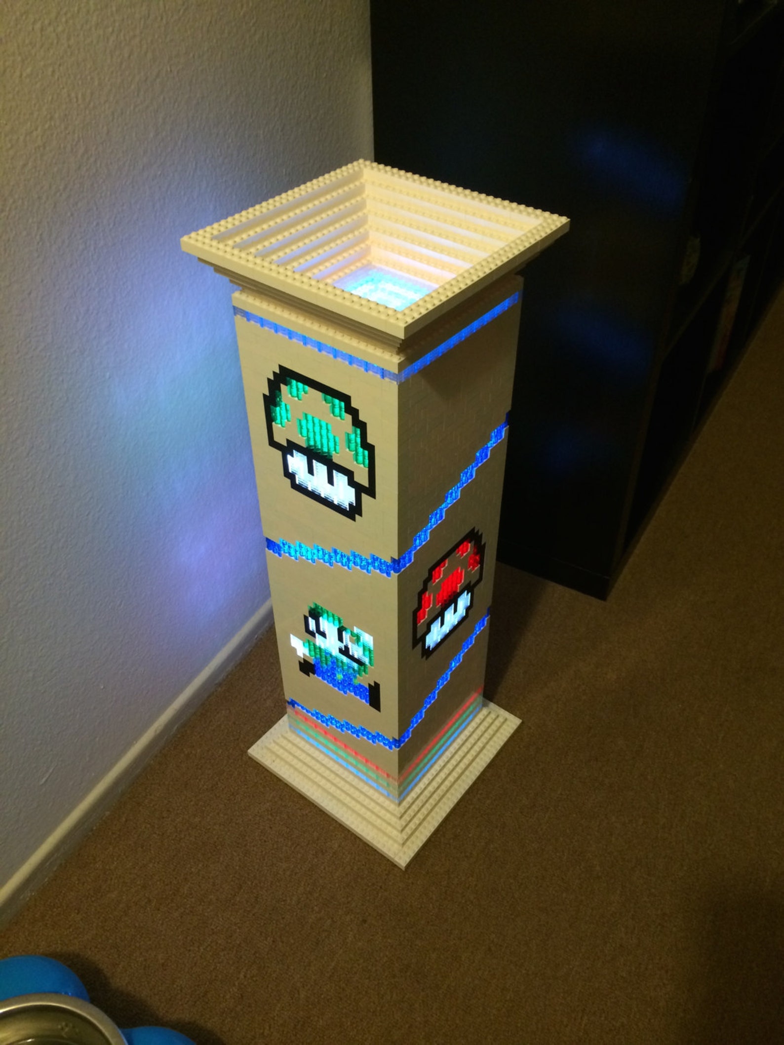 Mario Brothers Themed Lego Lamp/night Light - Etsy
