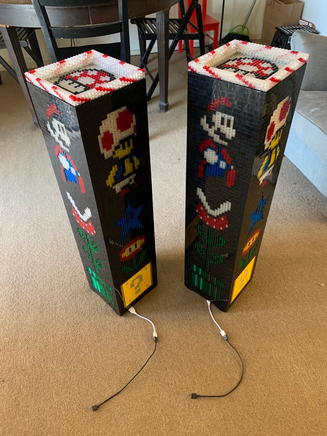 Super Mario Bros LEGO Tower Light - Etsy