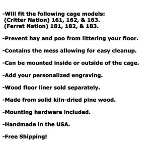 Personalized Scatter Poop Guards for Critter/ferret Nation Cages Laser ...