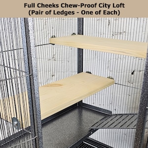 Full Length Cage Ledges for Full Cheeks Chew Proof City Loft Cage Kiln ...