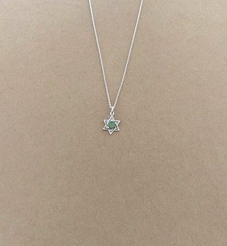 Tiny Star of David Necklace in Sterling Silver, Small Magen David ...