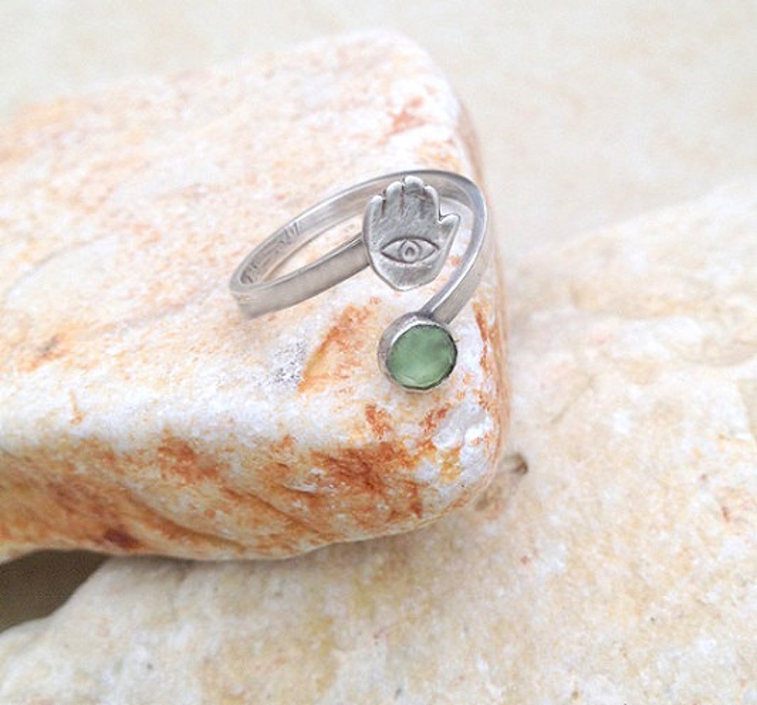 Hamsa Ring Adjustable Hamsa Ring Sterlin Silver Hand - Etsy