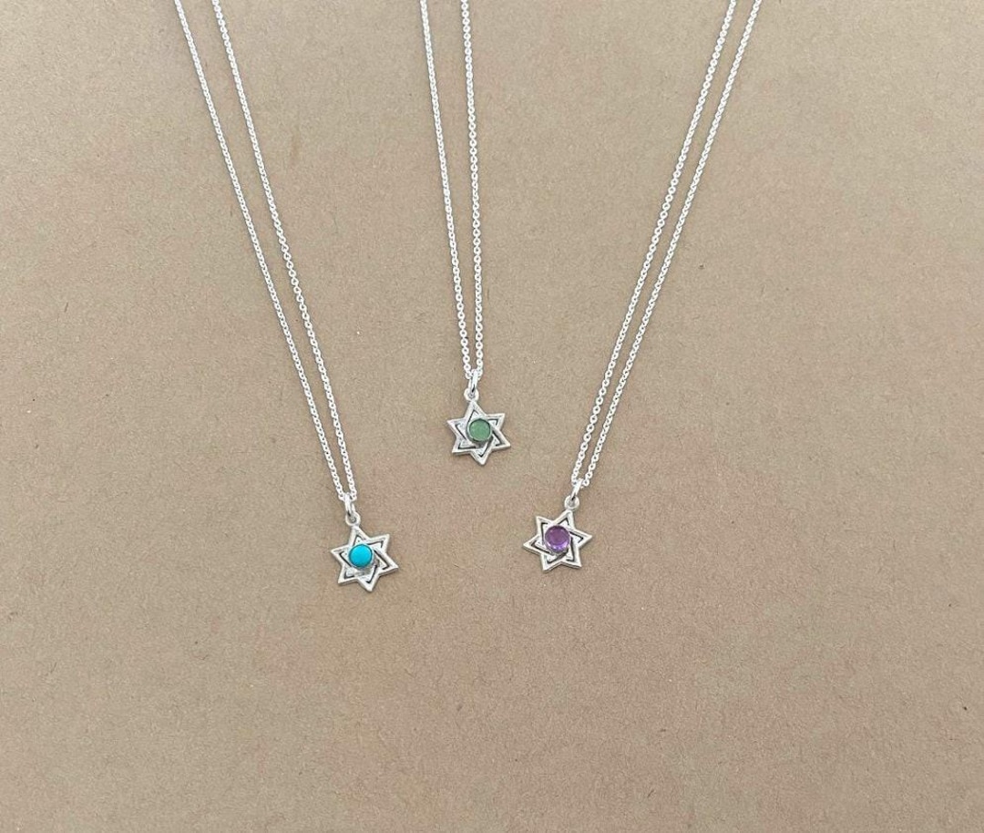 Tiny Star of David Necklace in Sterling Silver, Small Magen David ...