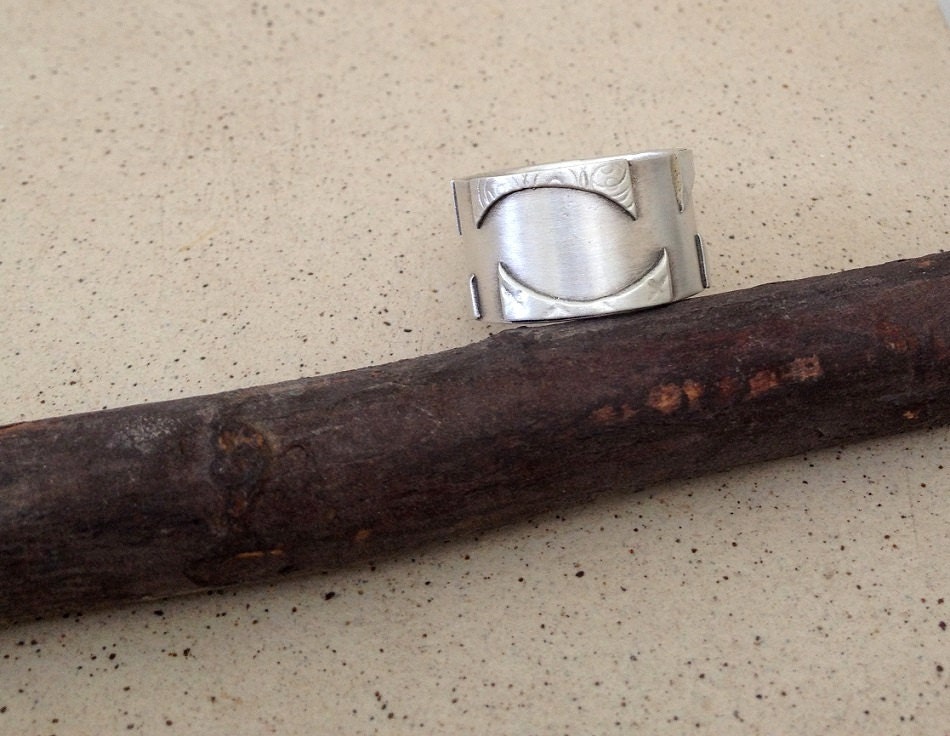 Wide Men's Ring Sterling Silver Ring for Man Handmade - Etsy
