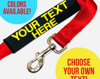 Leash Sleeve or Collar Wrap Your Text Here Customizable - Etsy