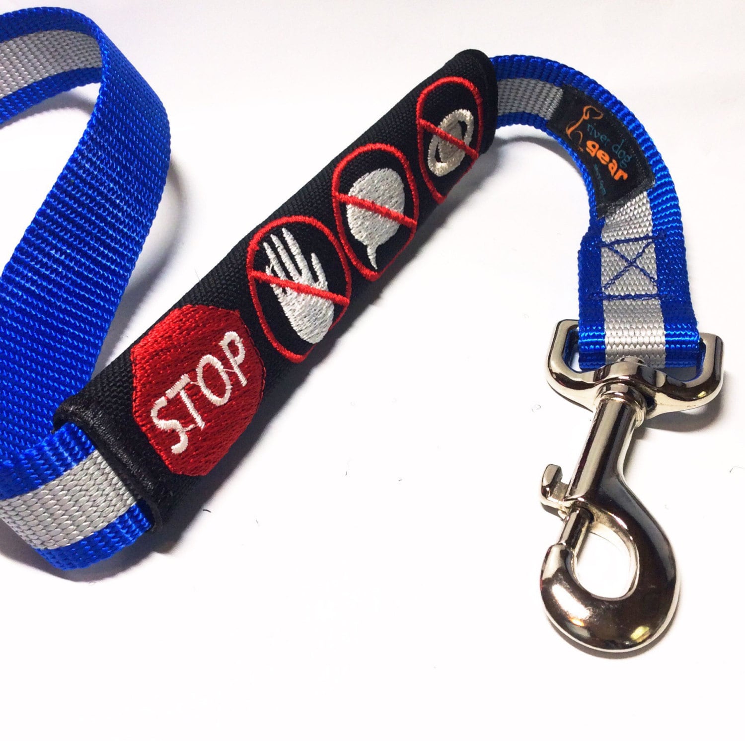 Service Dog Leash Wrap Embroidered Stop No Touch No Talk No - Etsy Canada Service Dog Leash Wrap Embroidered Stop No Touch No Talk No - Etsy Canada