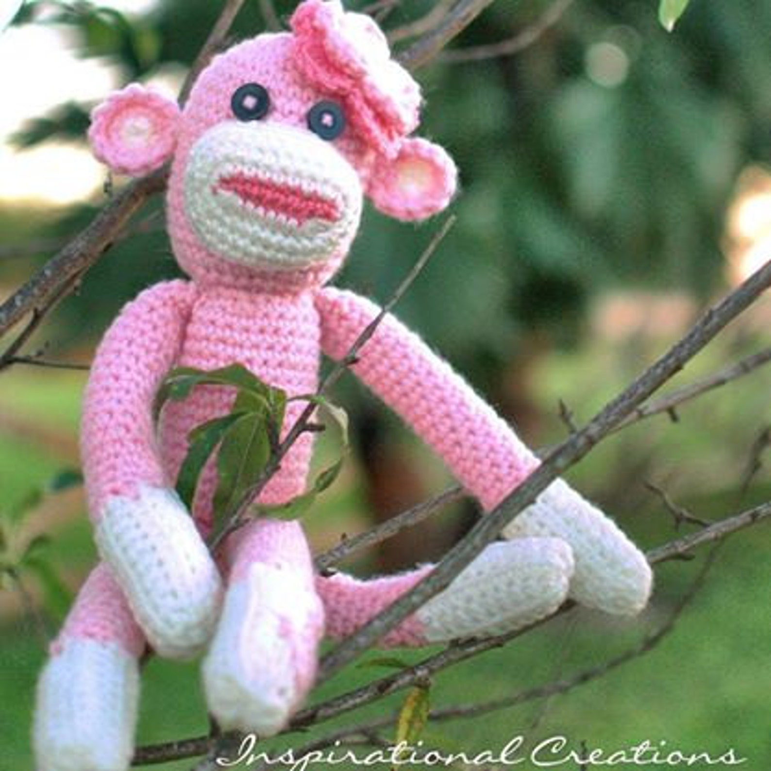 Crochet Pink Sock Monkey, Sock Monkey With Tutu, Sock Monkey for Girls ...