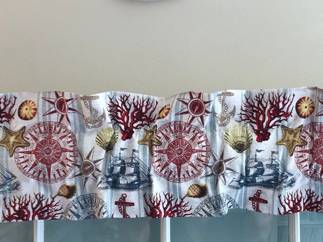 Nautical Navigation Ruffled Window Sleeve ~ *please Note: Sleeve ...