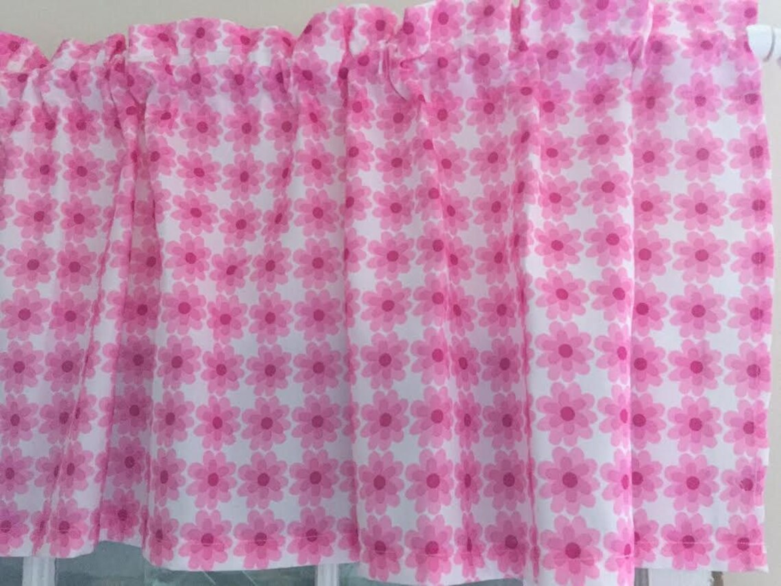 Pretty Pink Flowers Valance 65 Inches Wide - Etsy