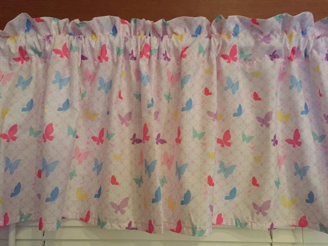 Princess Butterflies Window Valance ~ 56" Wide ~ Ready to Ship! - Etsy