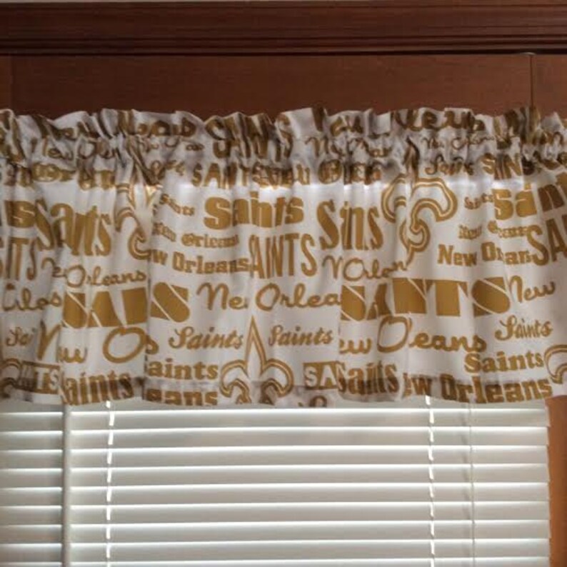 Saints Curtain Valance Man Cave or Boys Room Decor - Etsy