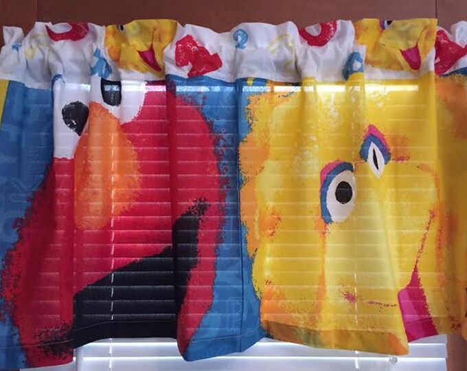Sesame Street Curtain Valance ~ 60" Wide ~ Large Images ~ Big Bird and ...