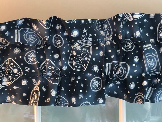Glow in the Dark Firefly Jars Ruffled Sleeve Valance please - Etsy