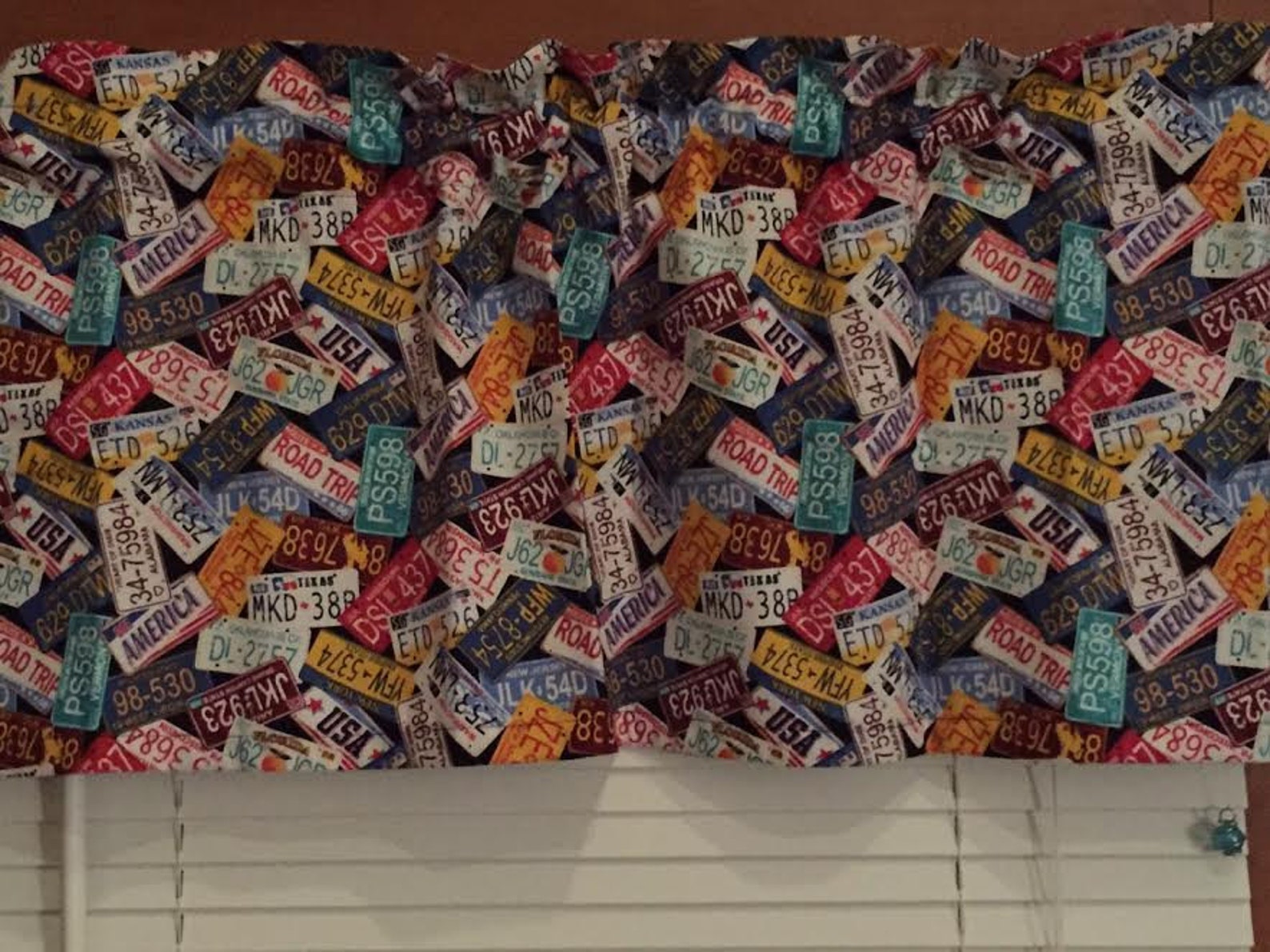 Road Trip License Plates Window Valance Boys Room Man Cave | Etsy