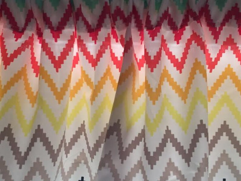 Multi-color Chevron Window Valance Matches Bedding - Etsy