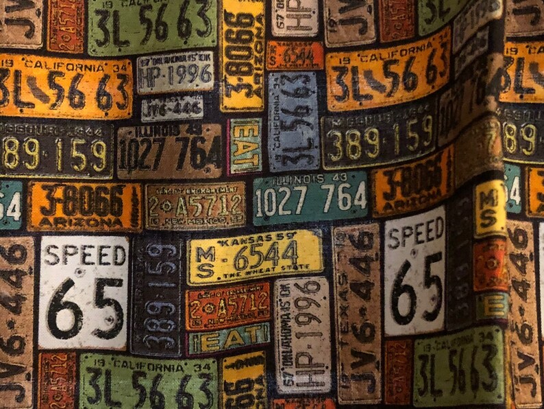 License Plates Window Valance ~ Boys Room ~ Man Cave ~ 41 ~ 42 Inches ...