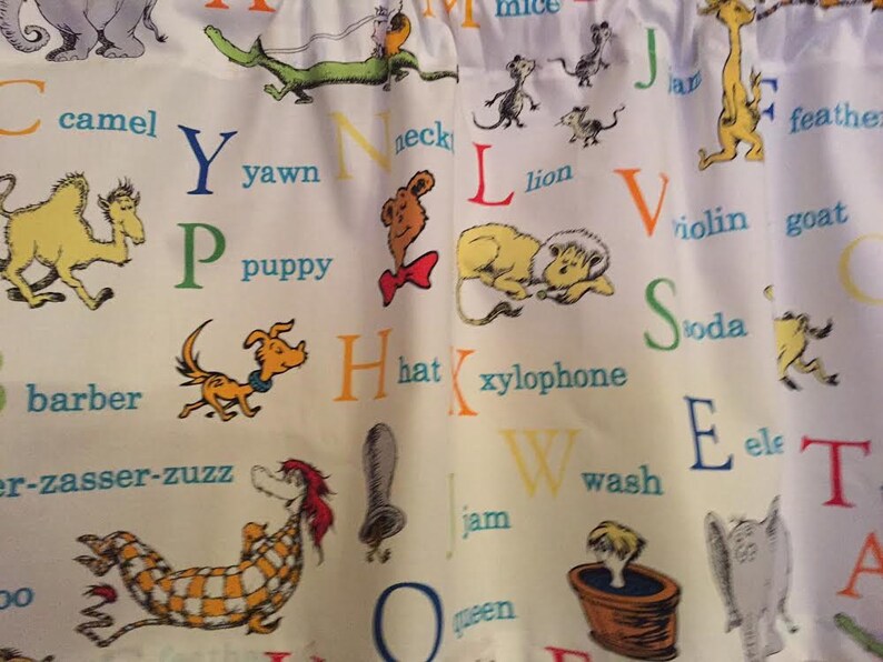 Alphabet Fun Valance 41 42 Inches Wide - Etsy