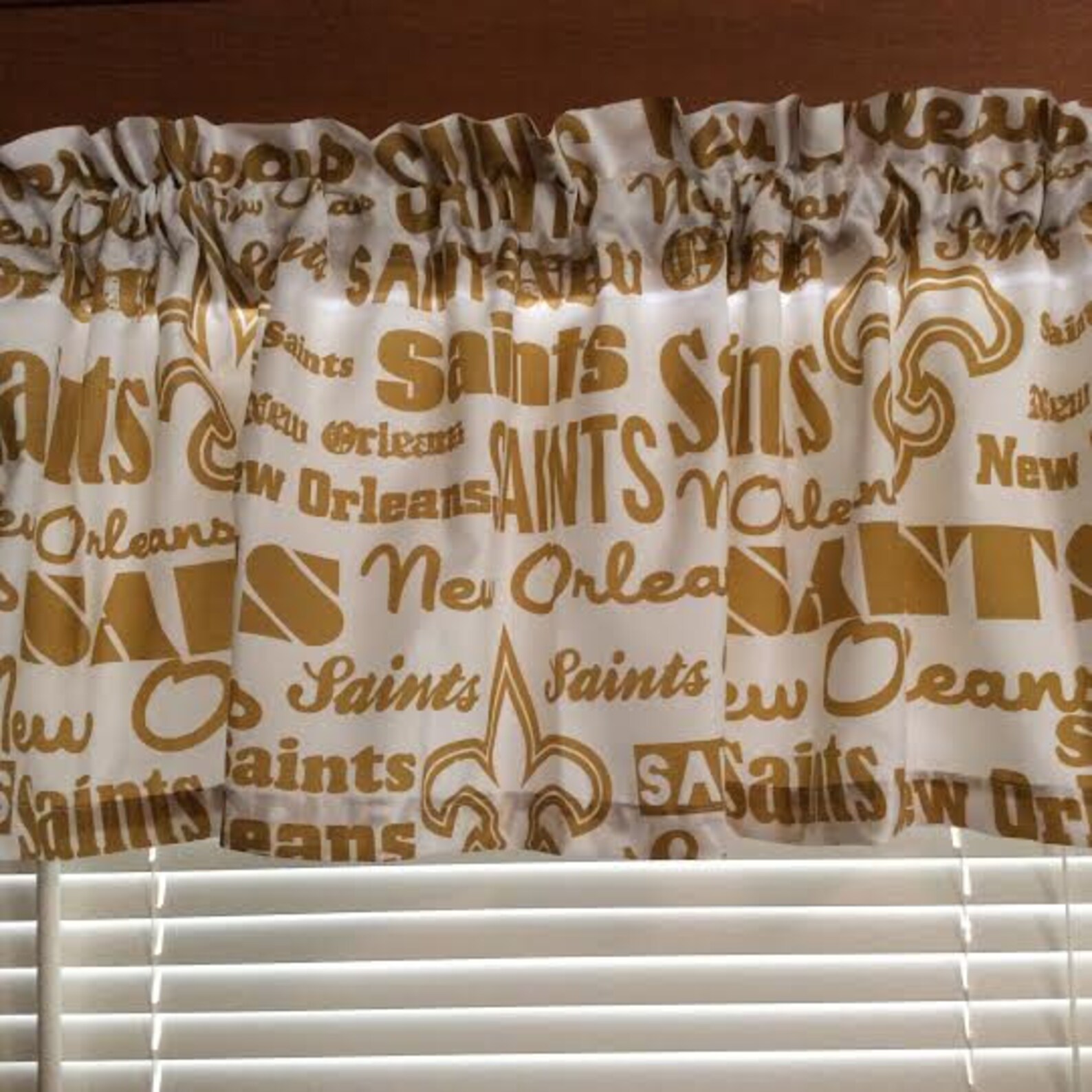 Saints Curtain Valance Man Cave or Boys Room Decor - Etsy