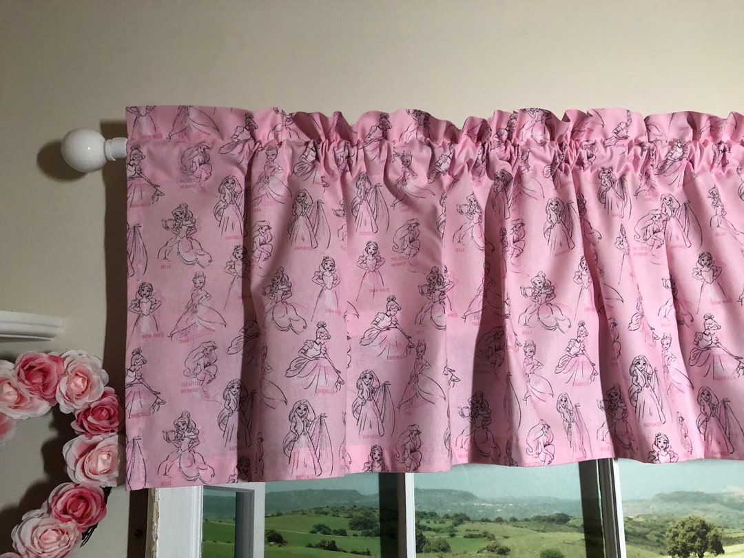 Pretty Pink Princess Valances 41 42 Inches Wide Ready to - Etsy