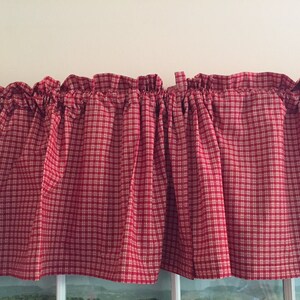 Country Red Kitchen Valance - Etsy