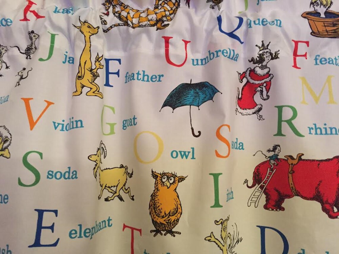 Alphabet Fun Valance 41 42 Inches Wide - Etsy