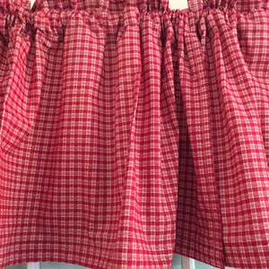 Country Red Kitchen Valance - Etsy