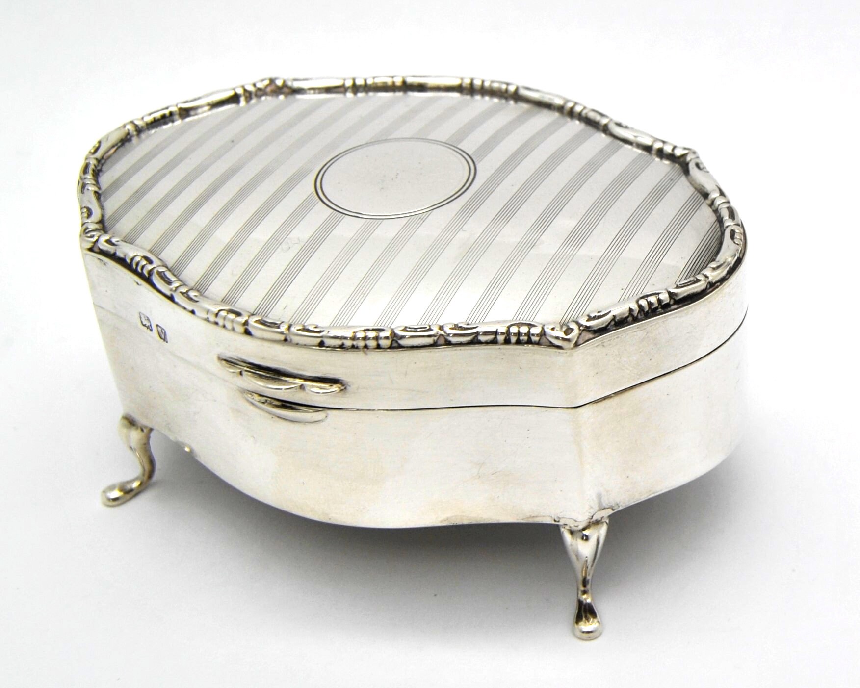 Antique Sterling Silver Trinket Box - Etsy