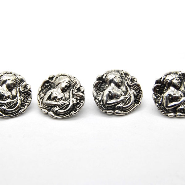 Silver Buttons - Etsy