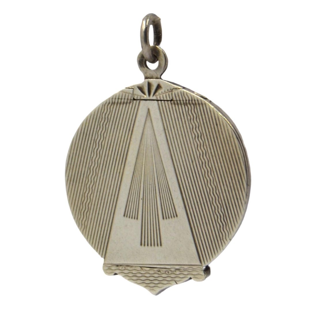 Sterling Silver Art Deco Locket by Herbert Bushell & Sons - Etsy