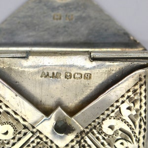 Antique Sterling Silver Envelope Stamp Holder or Case Pendant - Etsy